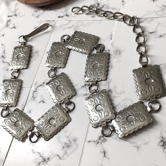 Vintage | Accessories | Vtg Panel Link Metal Belt | Poshmark